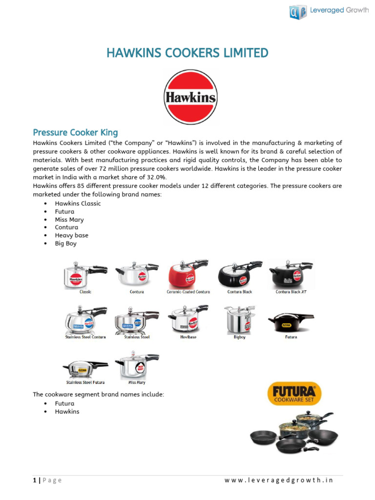 Hawkins Cookers Limited - LeveragedGrowth | PDF | Kitchen Stove | Investing