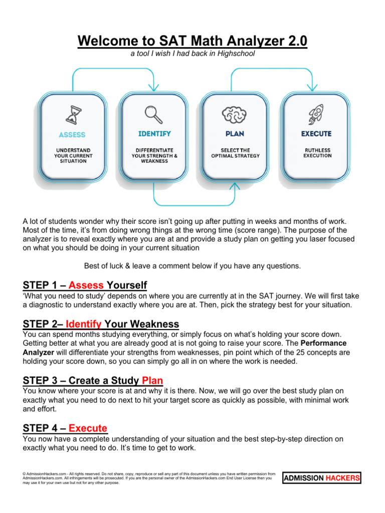 Steps to get 700+ on SAT Math | PDF