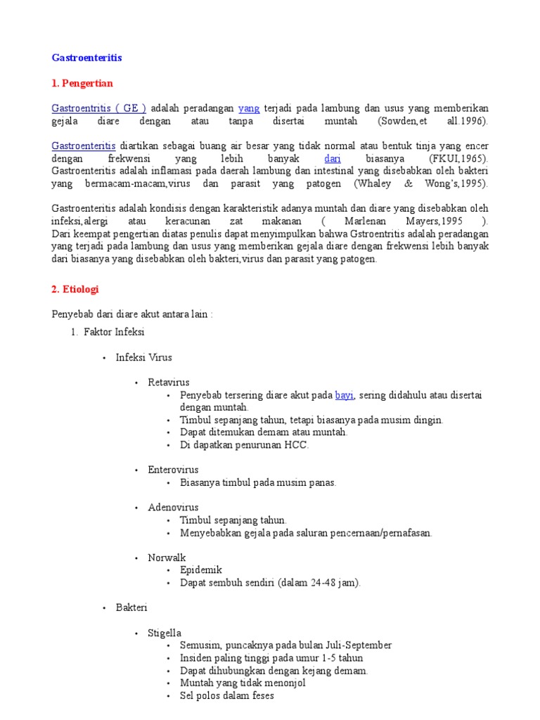 LP Gastroenteritis | PDF