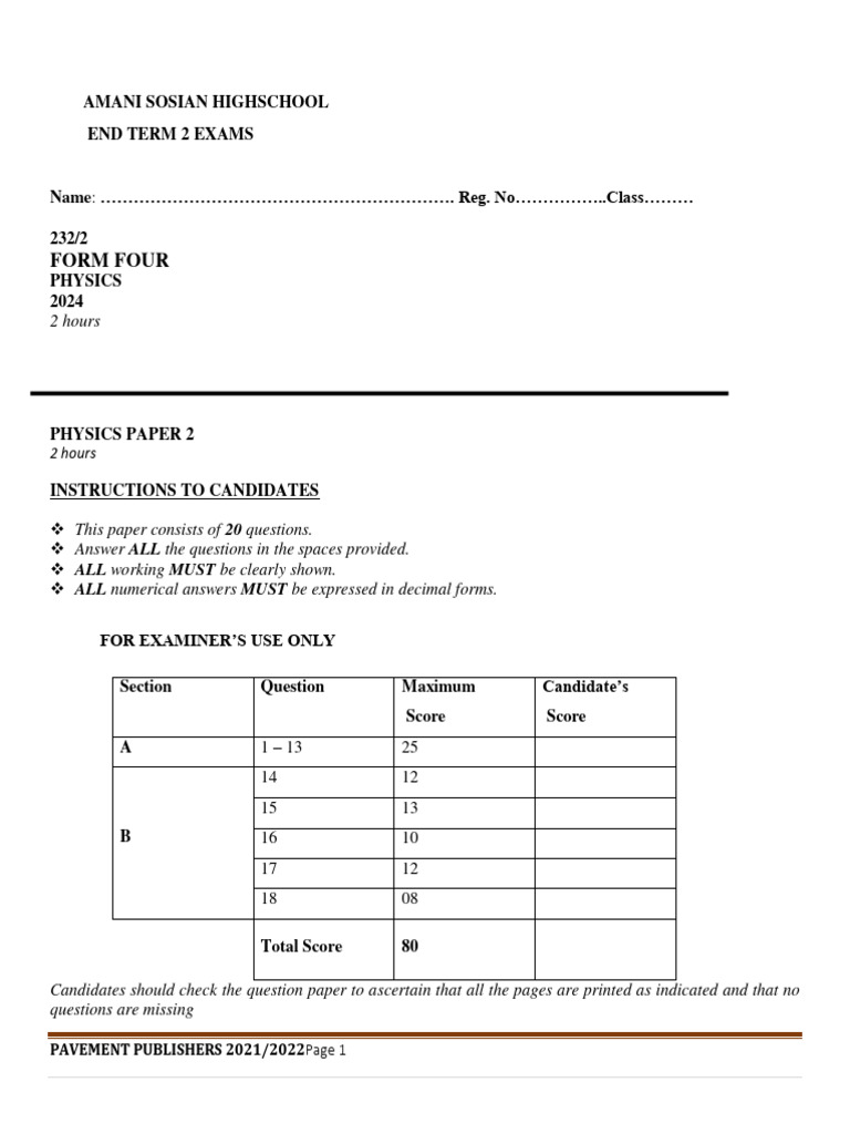 Physics Paper 1 | PDF | Transformer | Inductor