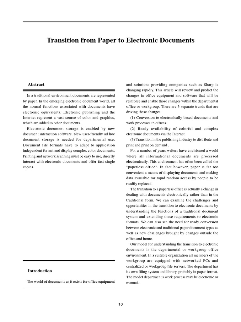 Transition From Paper To Electronic Documents: Jack Van Oosterhout ...