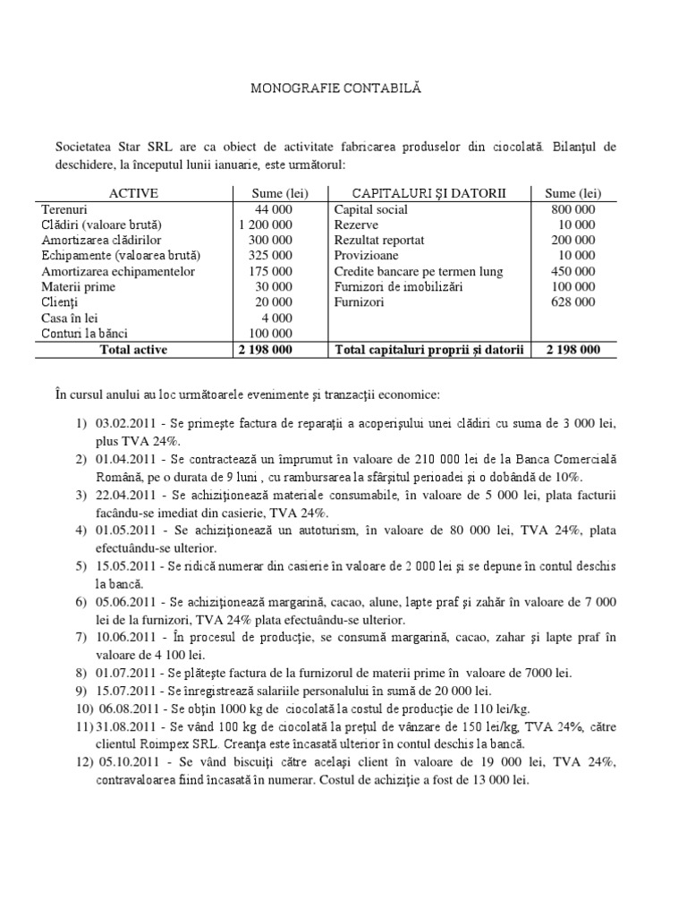 Monografii Contabile | PDF