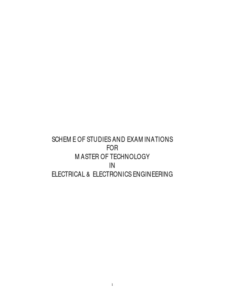 M.tech (Eee) | PDF | Electronic Engineering | Electrical Engineering