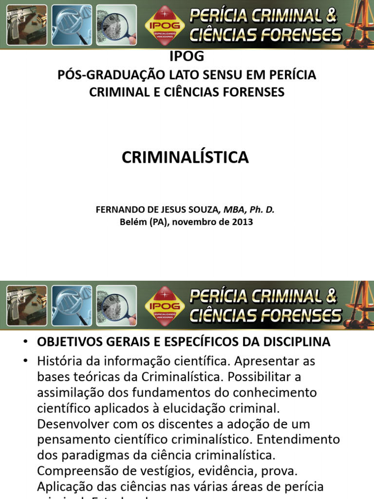 Relatorio de Diagnóstico Da Perícia Criminal No Brasil Do Qual Fui ...