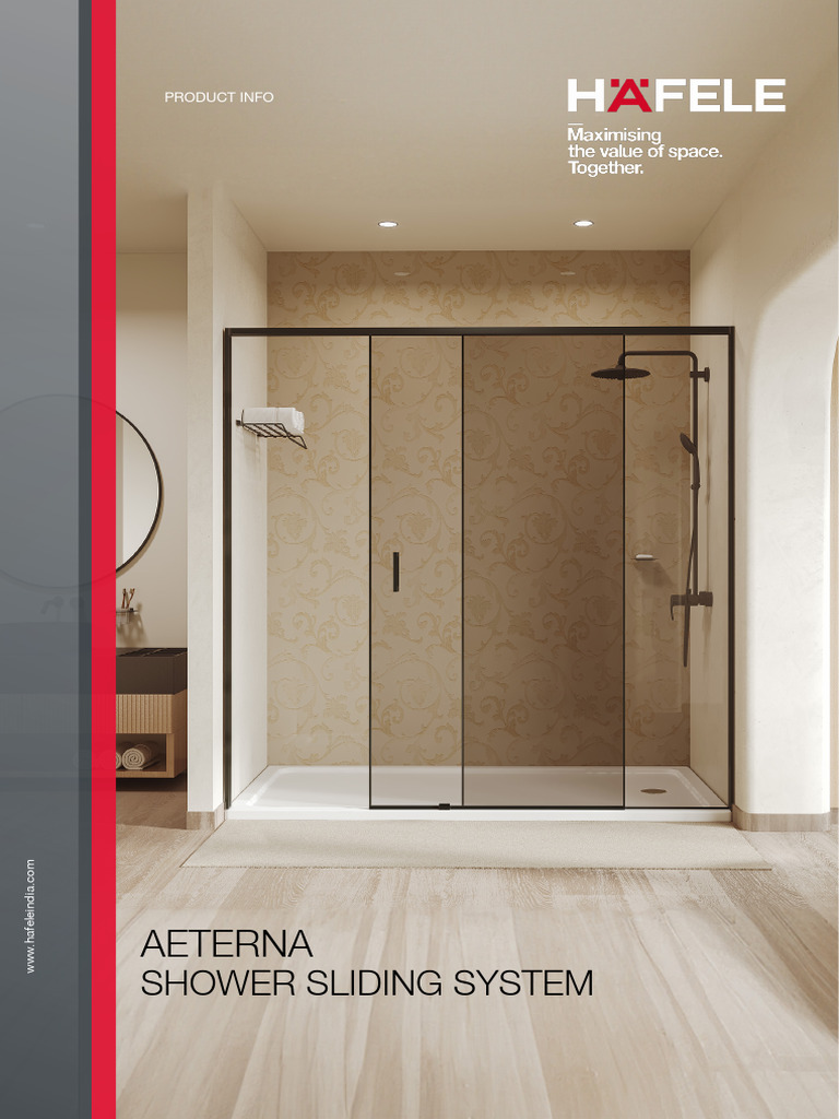 Aeterna Shower Sliding System Overview | PDF | Door | Screw