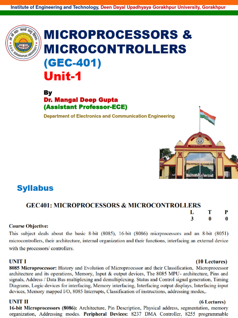 MPECE 1 UNIT-1 Introduction | PDF | Assembly Language | Central Processing Unit