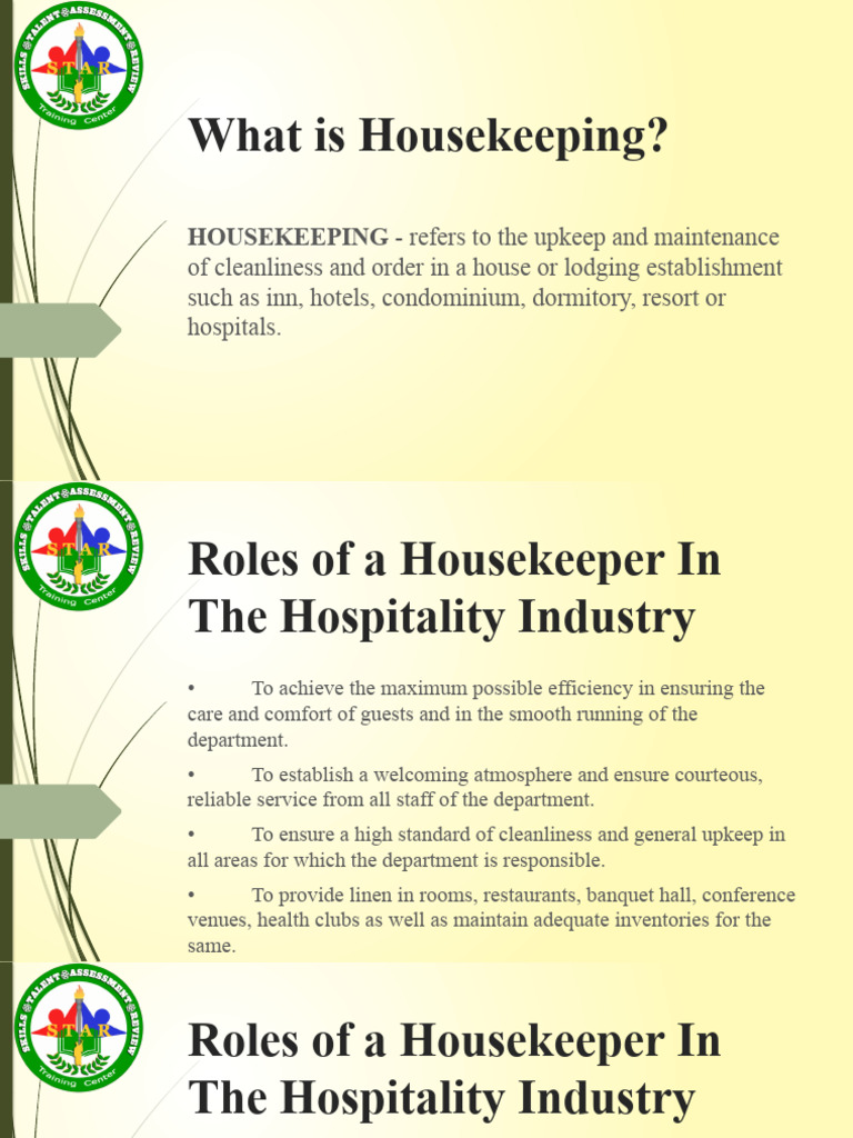 Introduction To Housekeeping | PDF