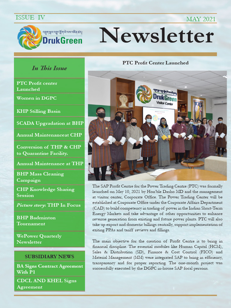 DGPC May 2021 Newsletter Highlights | PDF | Spillway | Electrical ...