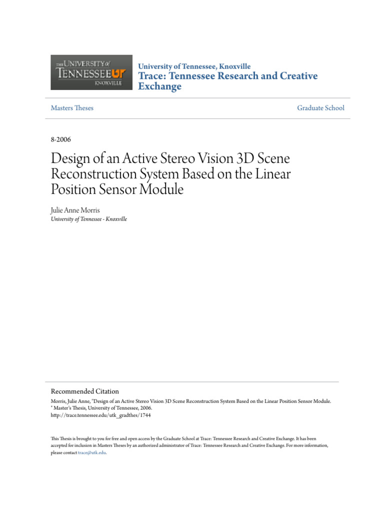 Design of an Active Stereo Vision 3D Scene Reconstruction System | PDF ...