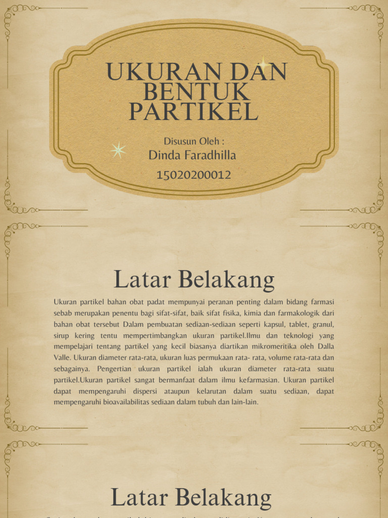 5 Ukuran Dan Bentuk Partikel | PDF