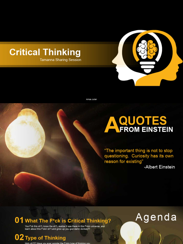 Critical Thinking | Download Free PDF | Thought | Creativity