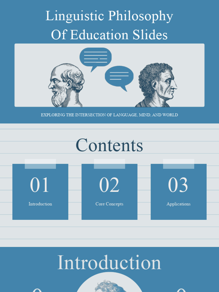 Modern Simple Linguistic Philosophy of Education Slides | PDF ...