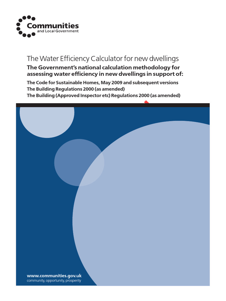 The Water Efficiency Calculator For New Dwellings Archived | PDF ...