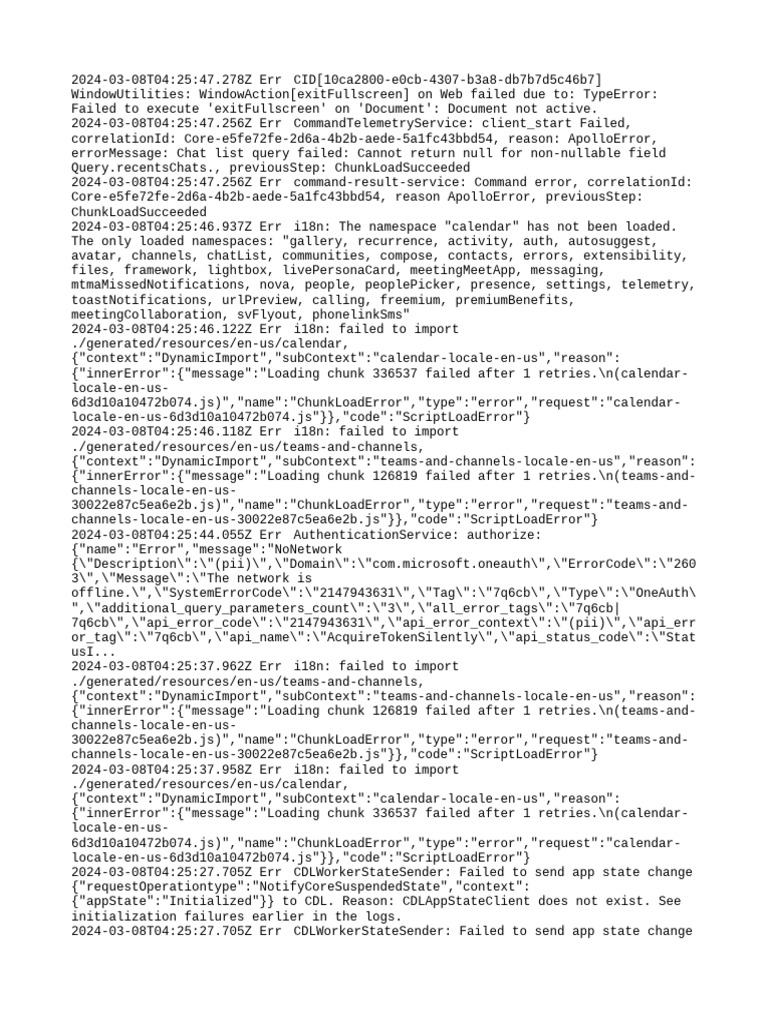 WebLogs Core Diagnostics-Error-Logs | PDF | World Wide Web | Internet & Web