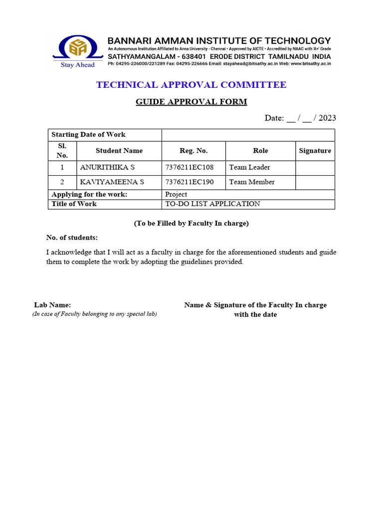 Pro TAC - Guide Approval Form (1) | PDF | Gmail | Internet