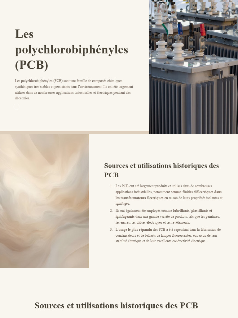 Les PCB | PDF | Polychlorobiphényle | la pollution