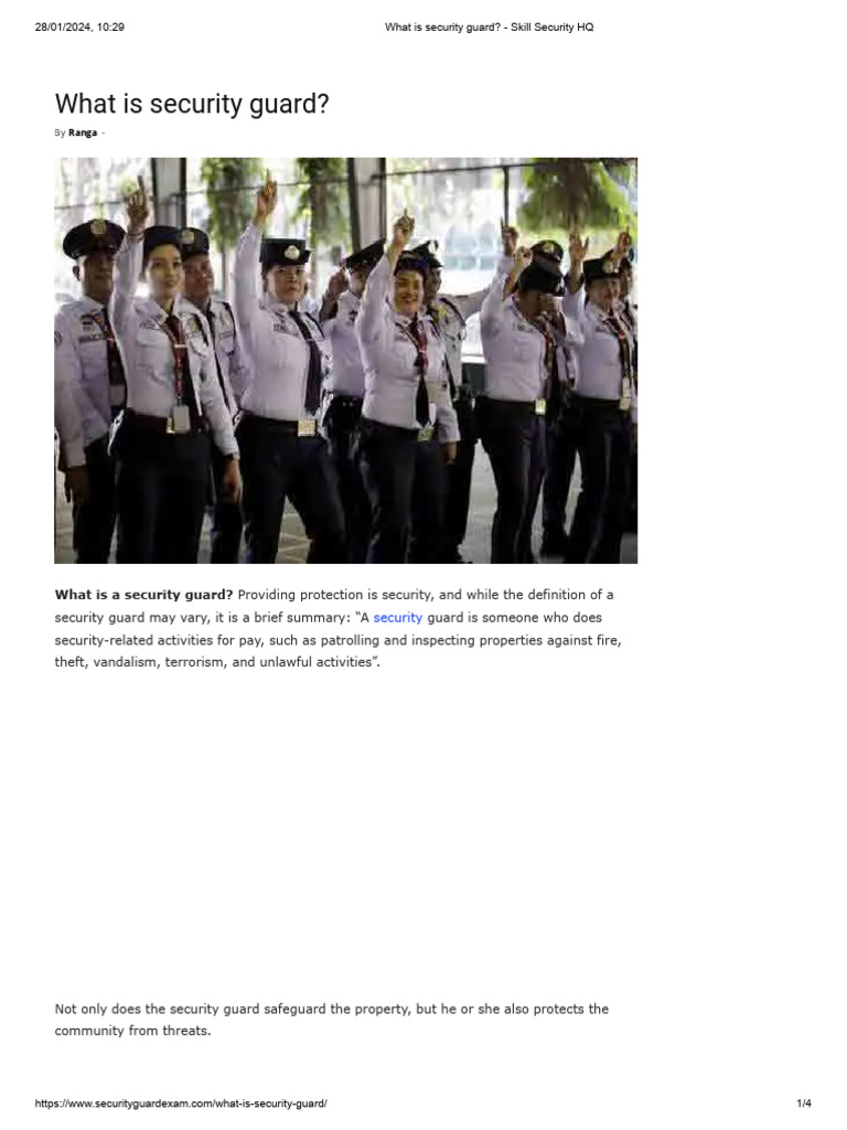 Understanding Security Guard Roles | PDF | Security Guard | National ...