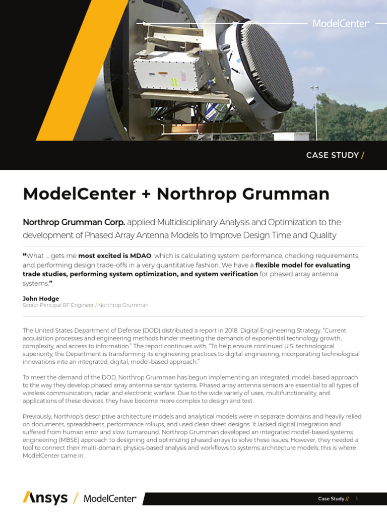 Modelcenter Northrop Grumman Case Study | PDF | Product Lifecycle ...