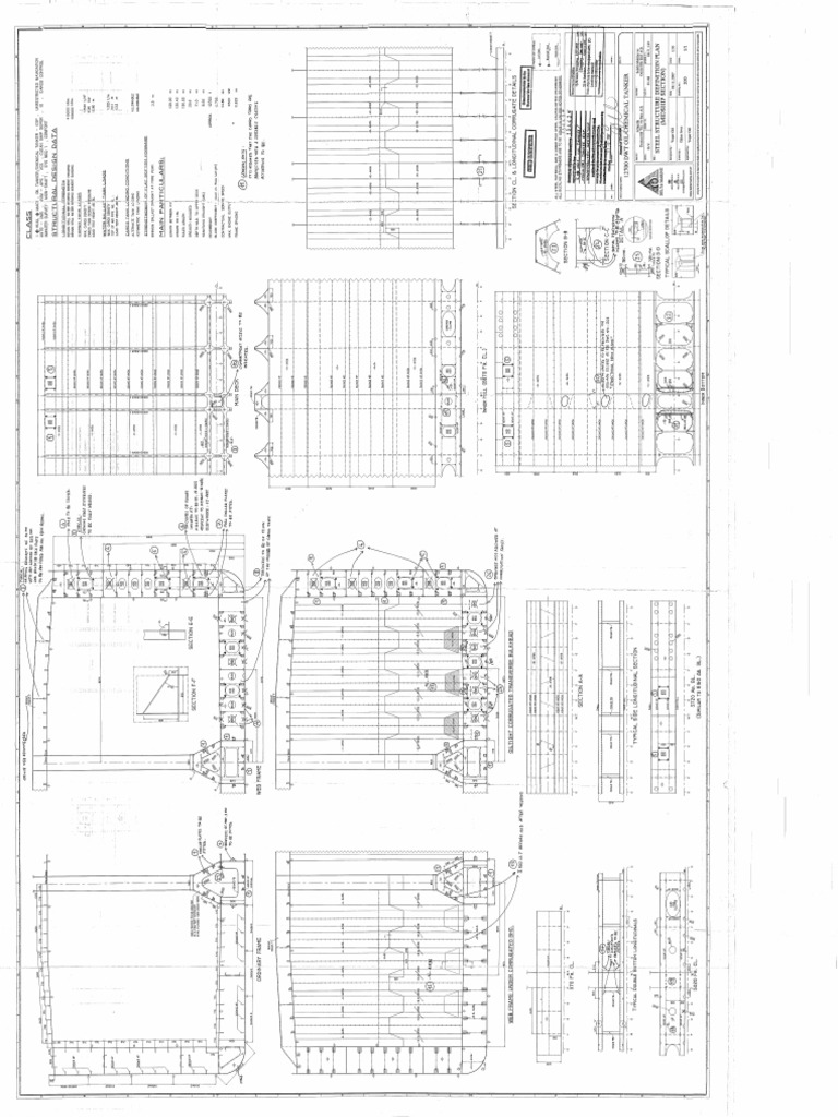 200 Steel Structure Definition Plan (Midship Section) | PDF