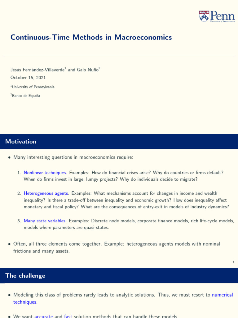 Continuous Time 0 | PDF | Discrete Time And Continuous Time | Macroeconomics