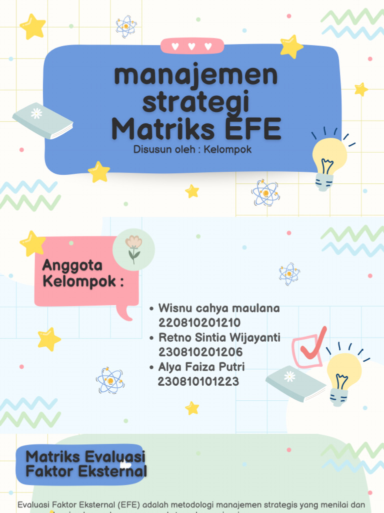 Manajemen Stratgi Kelompok 12 Matriks EFE | PDF