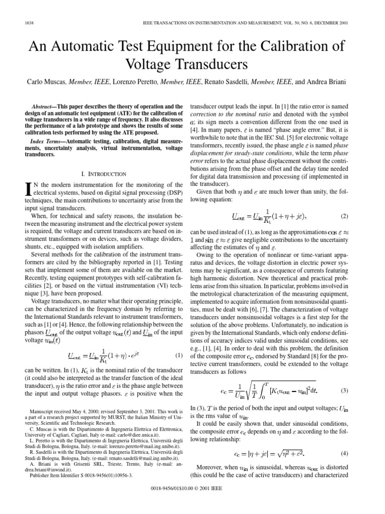 An Automatic Test Equipment For The Cali | PDF | Analog To Digital ...