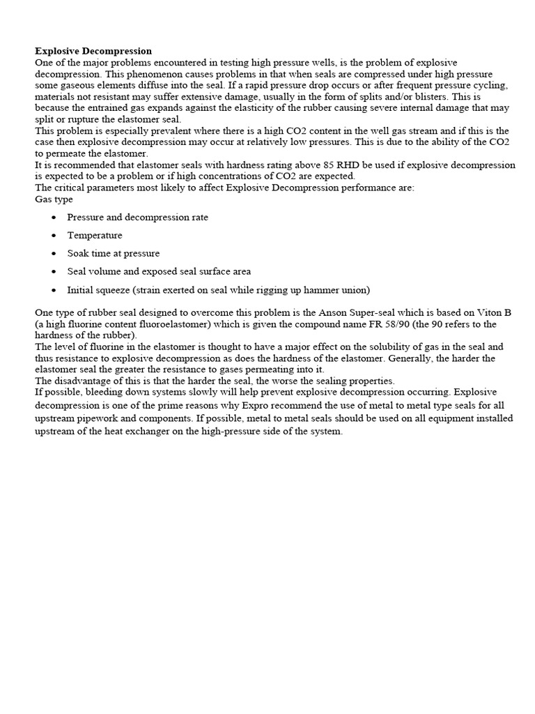 Explosive Decompression | PDF