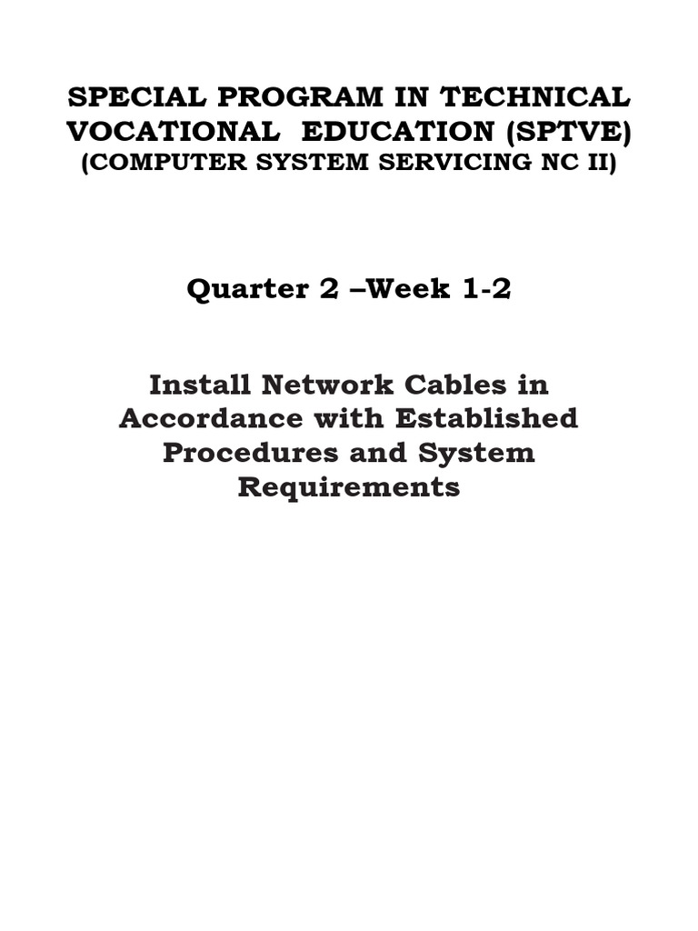 SPTVE-CSS-9-Quarter-2-WK-1-2 | PDF | Computer Network | Wireless Lan