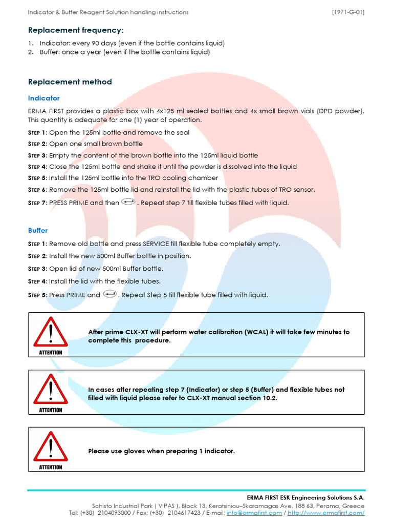 1971-G-01 - Reagents Handling Instructions | PDF