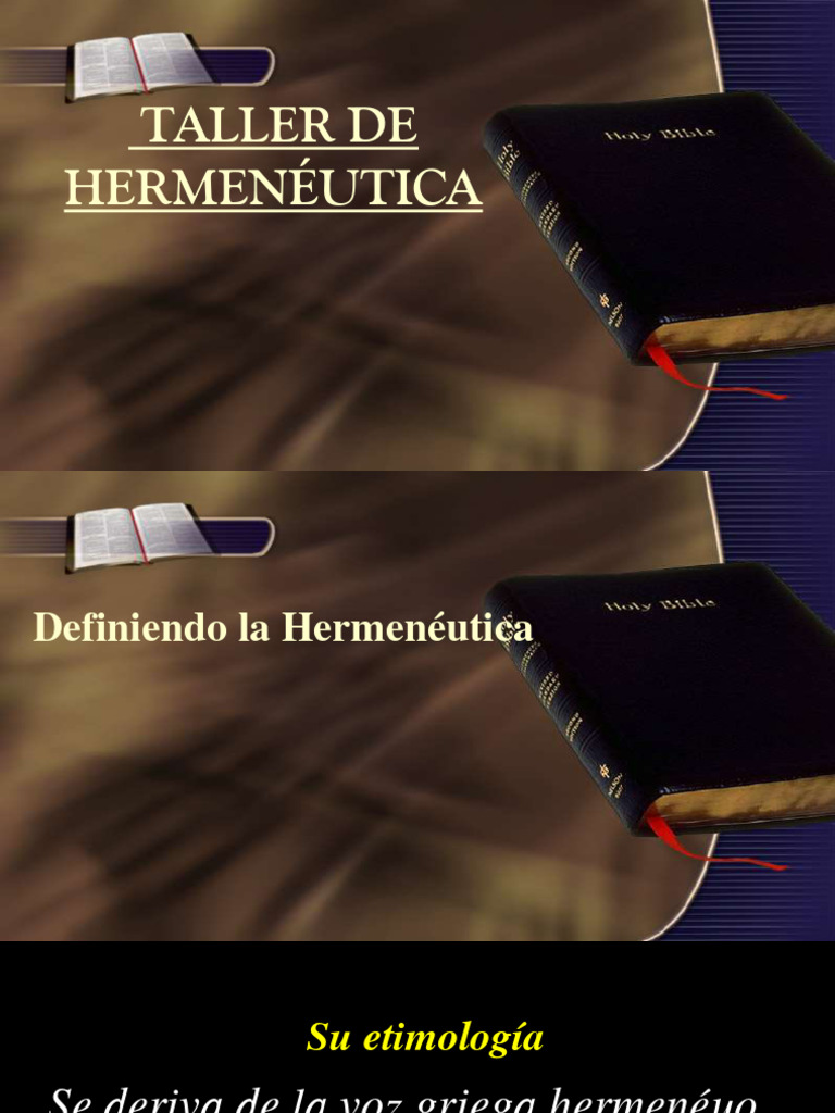 Taller de Hermenéutica 29-6-2024 | PDF | Biblia | Hermenéutica