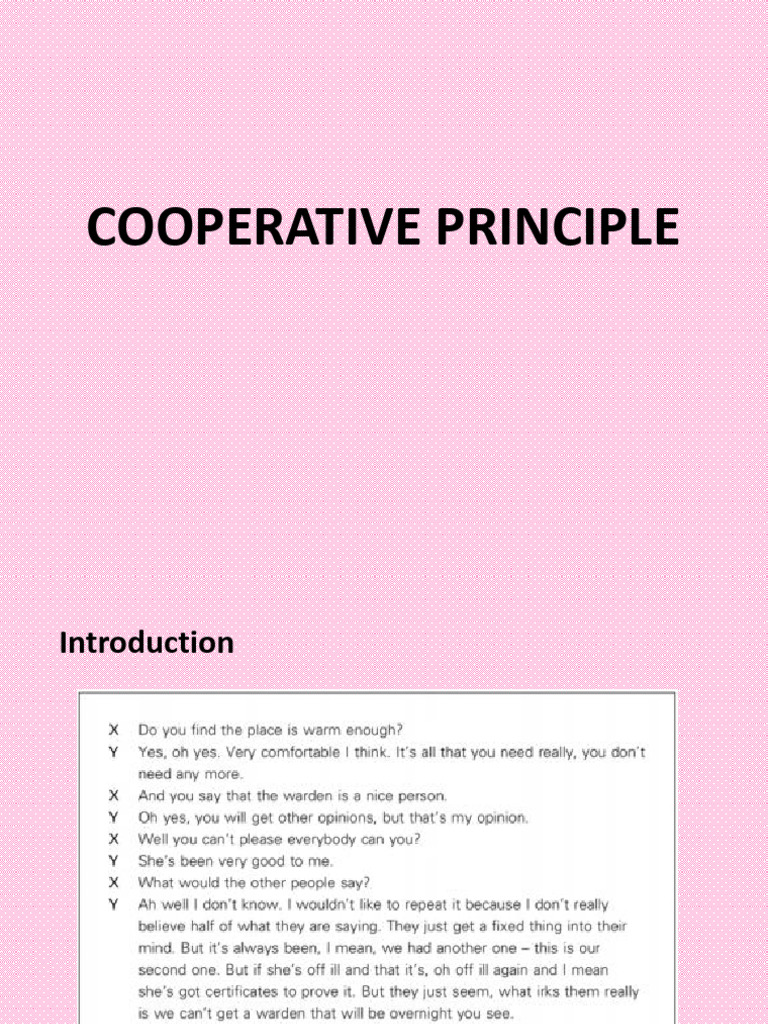 Cooperative Principles PDF | PDF | Communication | Human Communication