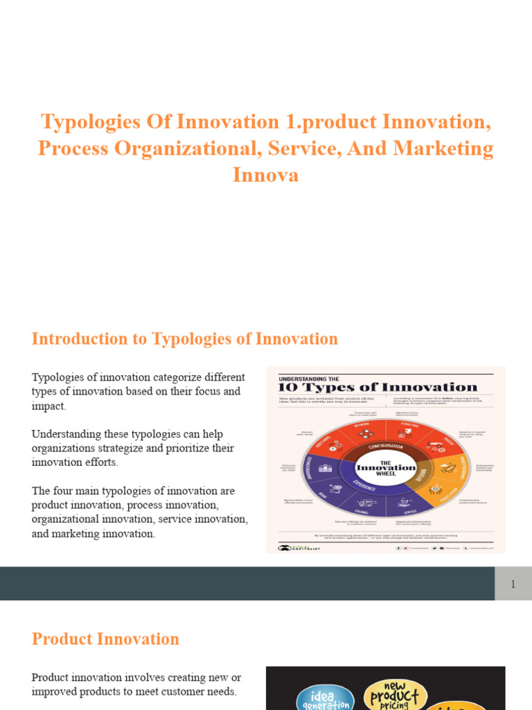 Typologies of Innovation | PDF | Innovation | Marketing