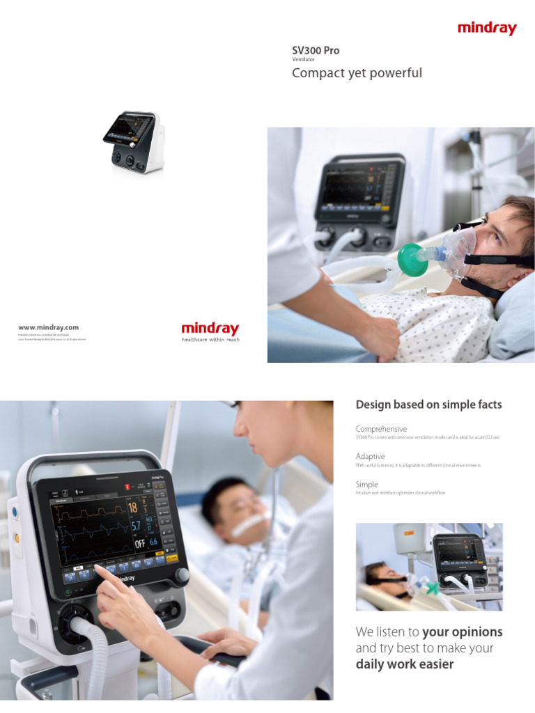 SV300 Pro Ventilator Overview | PDF | Intensive Care Unit | Clinical ...