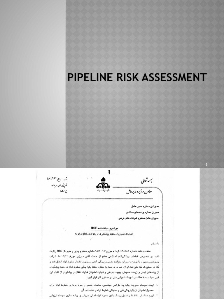Pipeline Risk Assessment Presentation | PDF Pipeline Risk Assessment Presentation | PDF