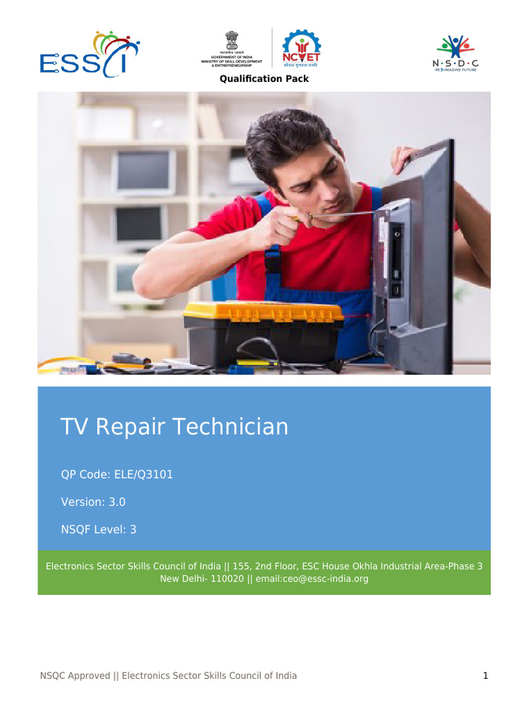 TV Repair Technician Qualification Pack | PDF | Waste | Waste Management