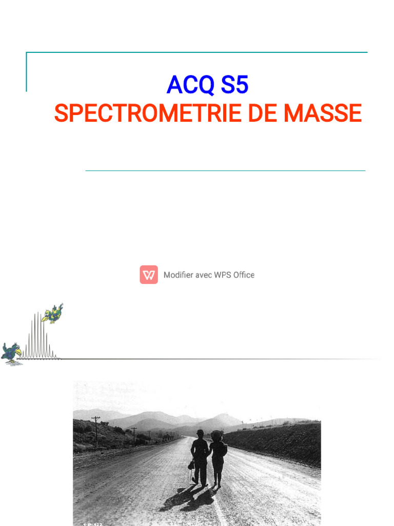 Spectrométrie de masse : principes et applications | PDF | Liaison ...