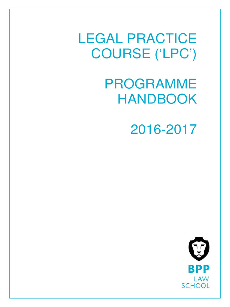 LPC Handbook | PDF