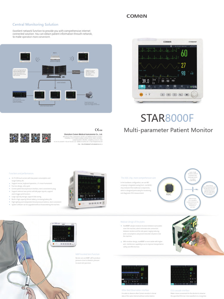 STAR8000F COMEN Multi-Parameter Patient Monitor V1.2 | PDF | Monitoring ...
