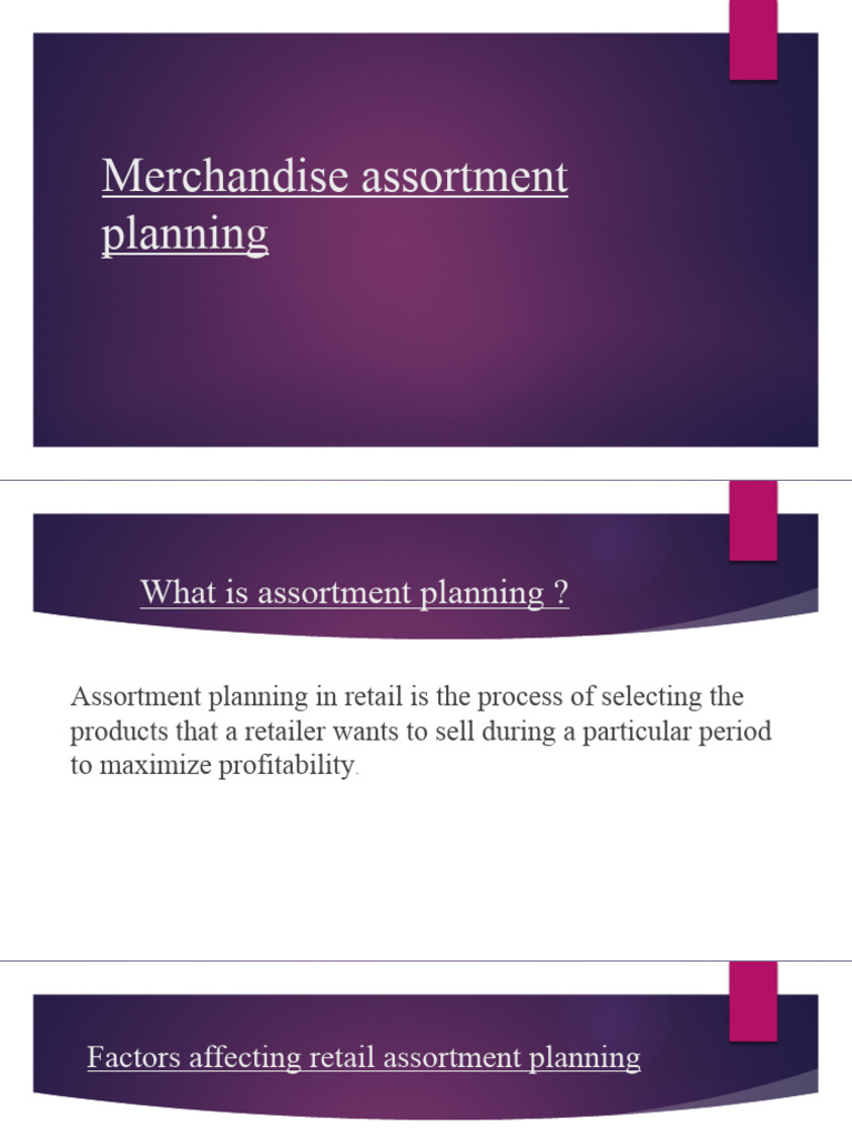 Merchandise Assortment Planning | PDF | Retail | Supply Chain