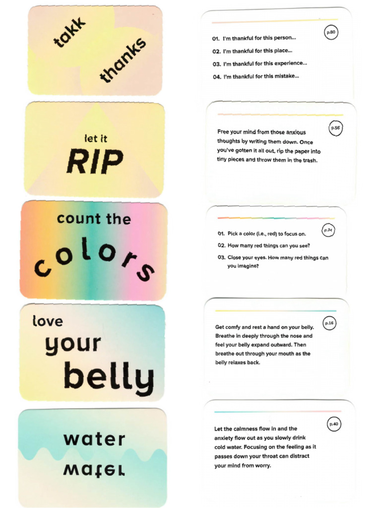 Mental Health Guide Cards | PDF