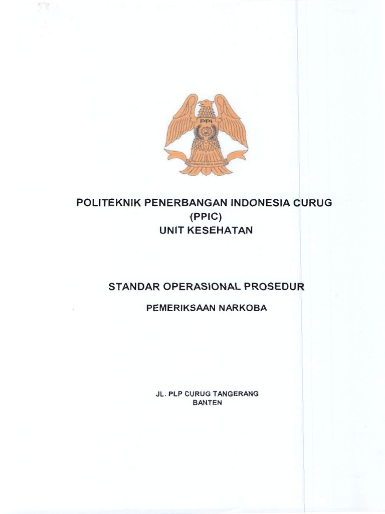 SOP Pemeriksaan Narkoba PPIC | PDF