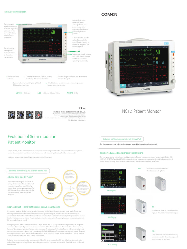 NC12 COMEN Patient Monitor V1.1 | PDF | Integrated Circuit | Electrical ...
