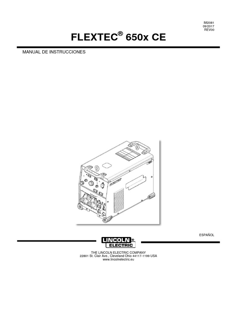 Manual Maquina Lincoln Flextec 650x | PDF | Soldadura | Construcción