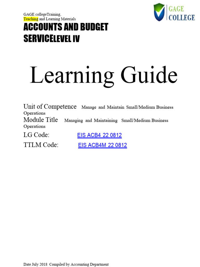 Manage and Maintain SmallMedium Business Operations | PDF | Employment ...