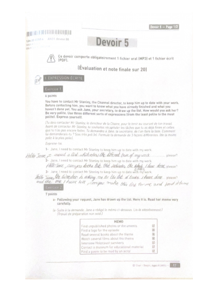 Devoir 5 | PDF