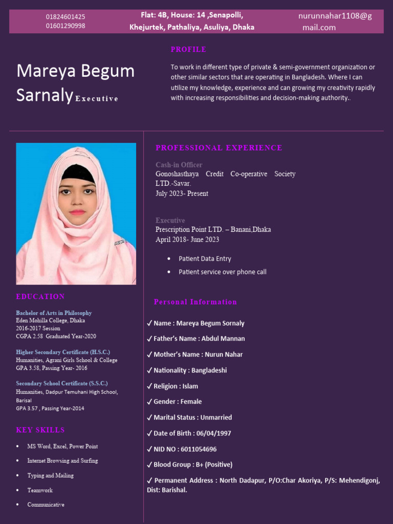Pretty-Creative-Resume-Template-Violet Mareya | PDF