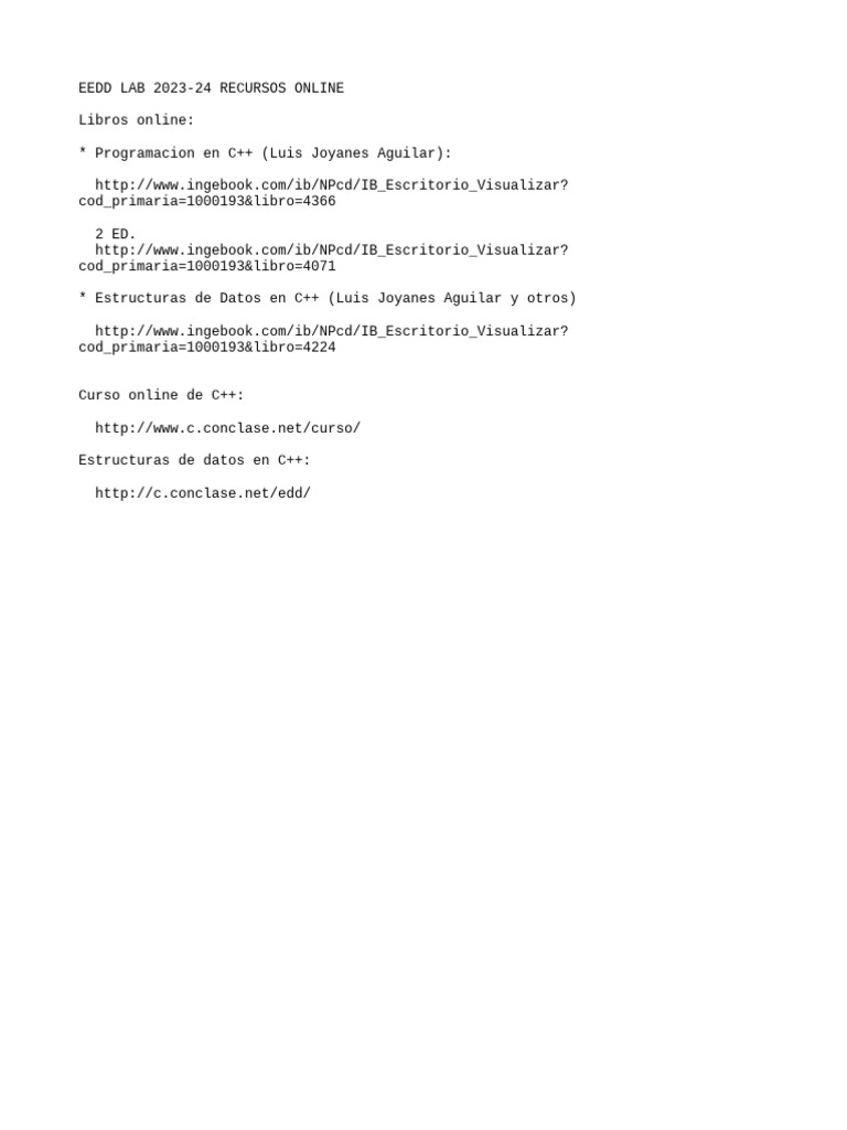 Eedd Lab 2023-24 Recursos Online | PDF