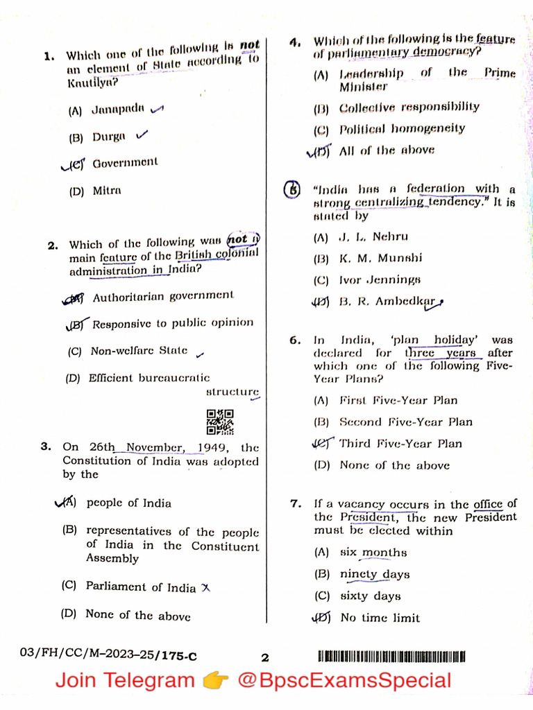 Public Administration 68th Mains Paper @exam - Stocks | PDF