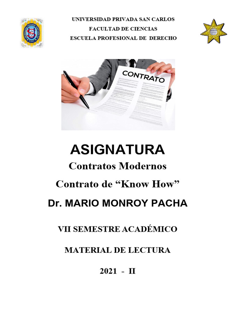 4 Contrato Know How y Modelo | PDF | Patentar | Business