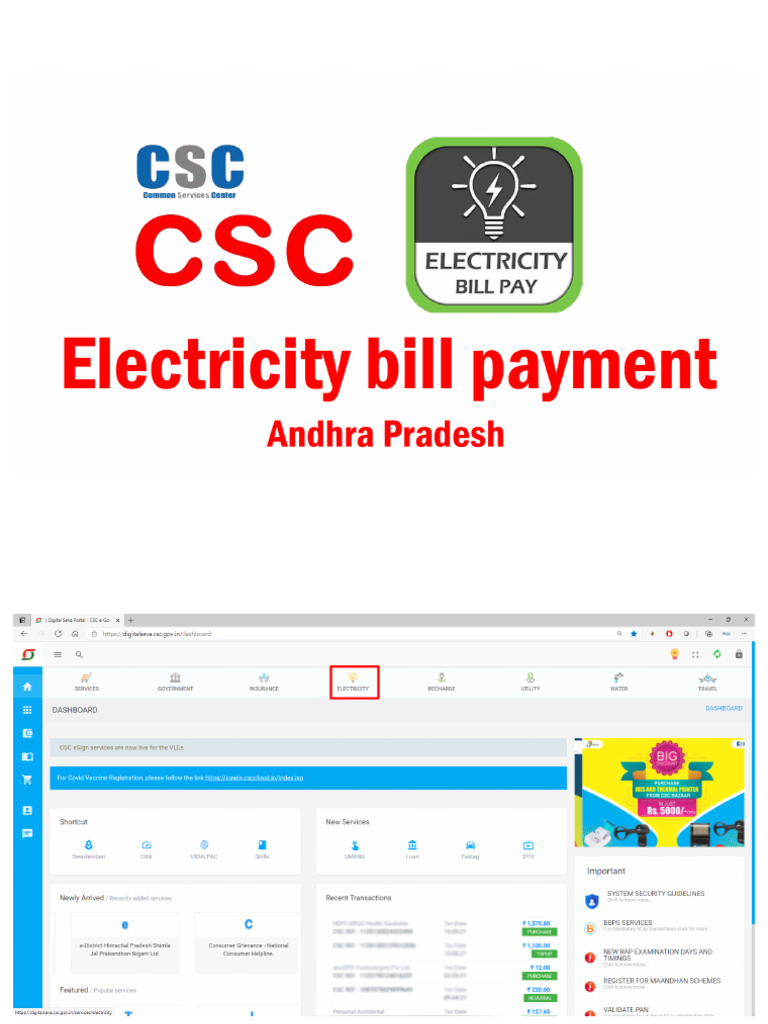 Electricity Bill Payment | PDF